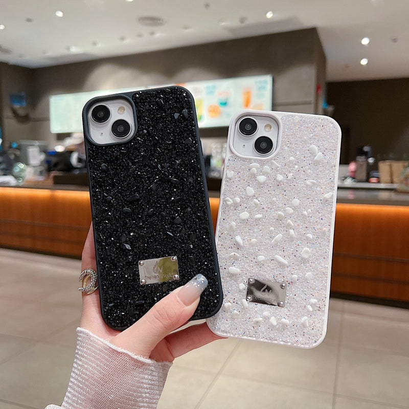 Diamond Studded Pattern Glittery Phone Case